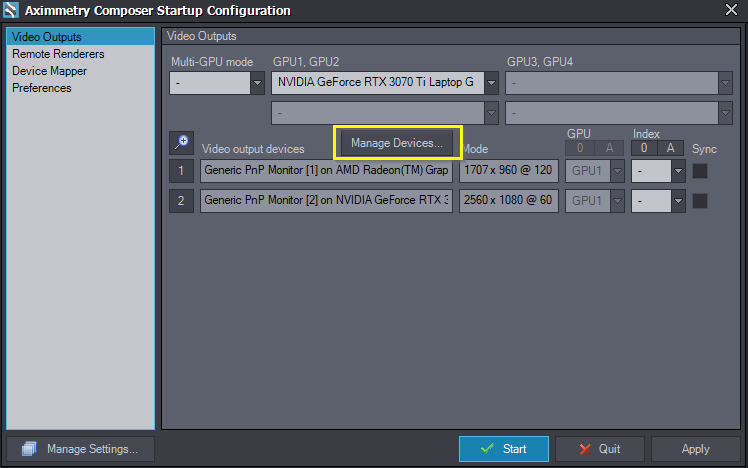 Startup Configuration - aximmetry.com