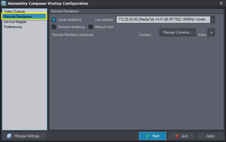 Startup Configuration - aximmetry.com